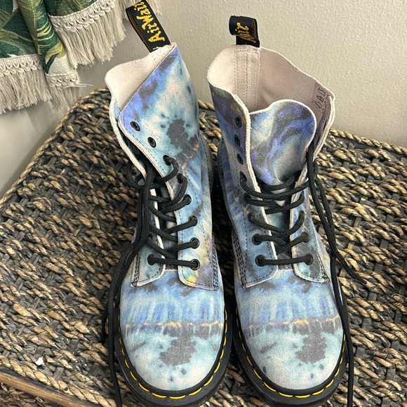 Dr. Martens | Shoes | Dr Martin 46 Pascal Tie Dye Combat Boots Tumbled ...
